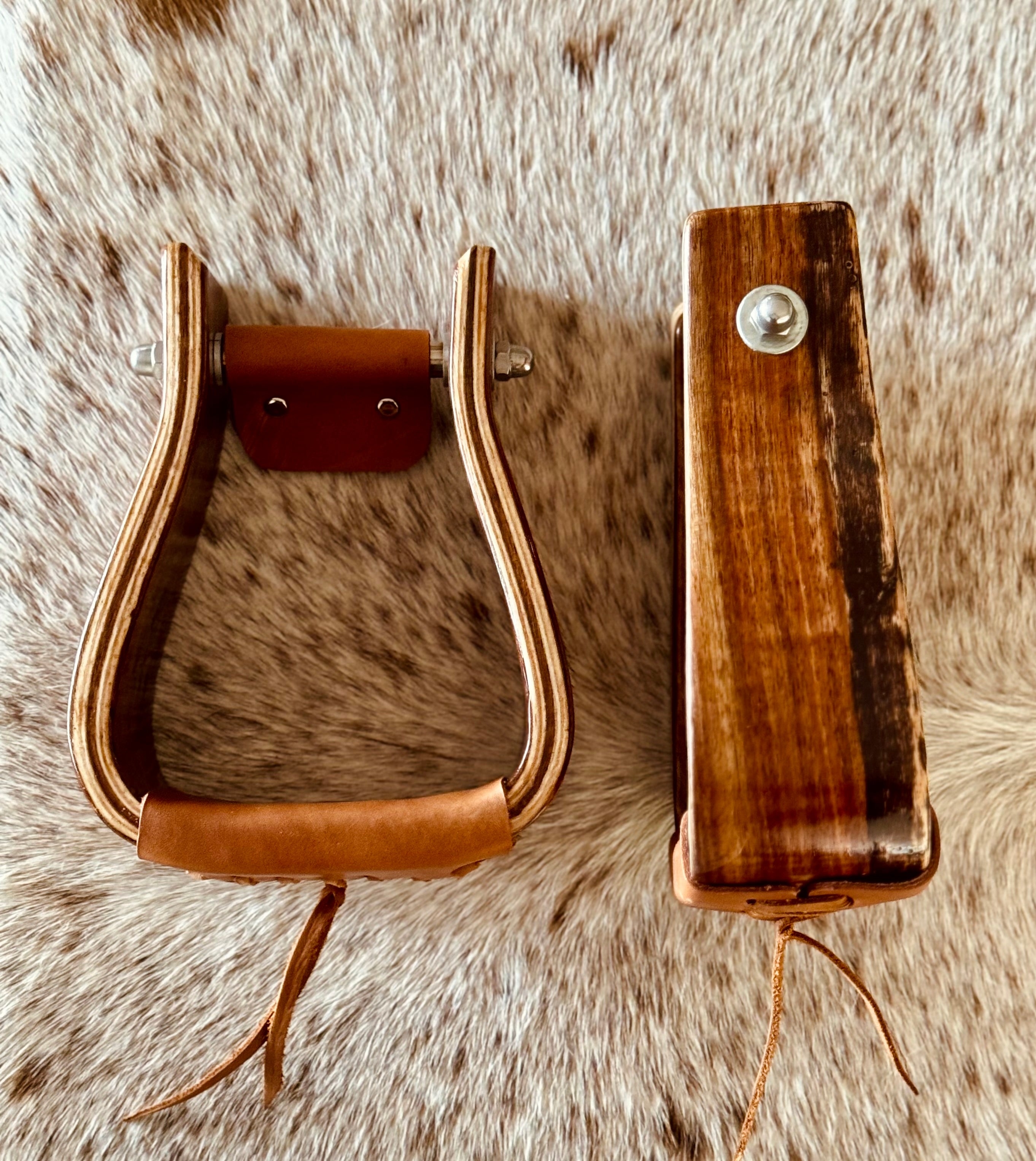 Wooden Oxbows- Roper – IRON FILLY Custom Leather